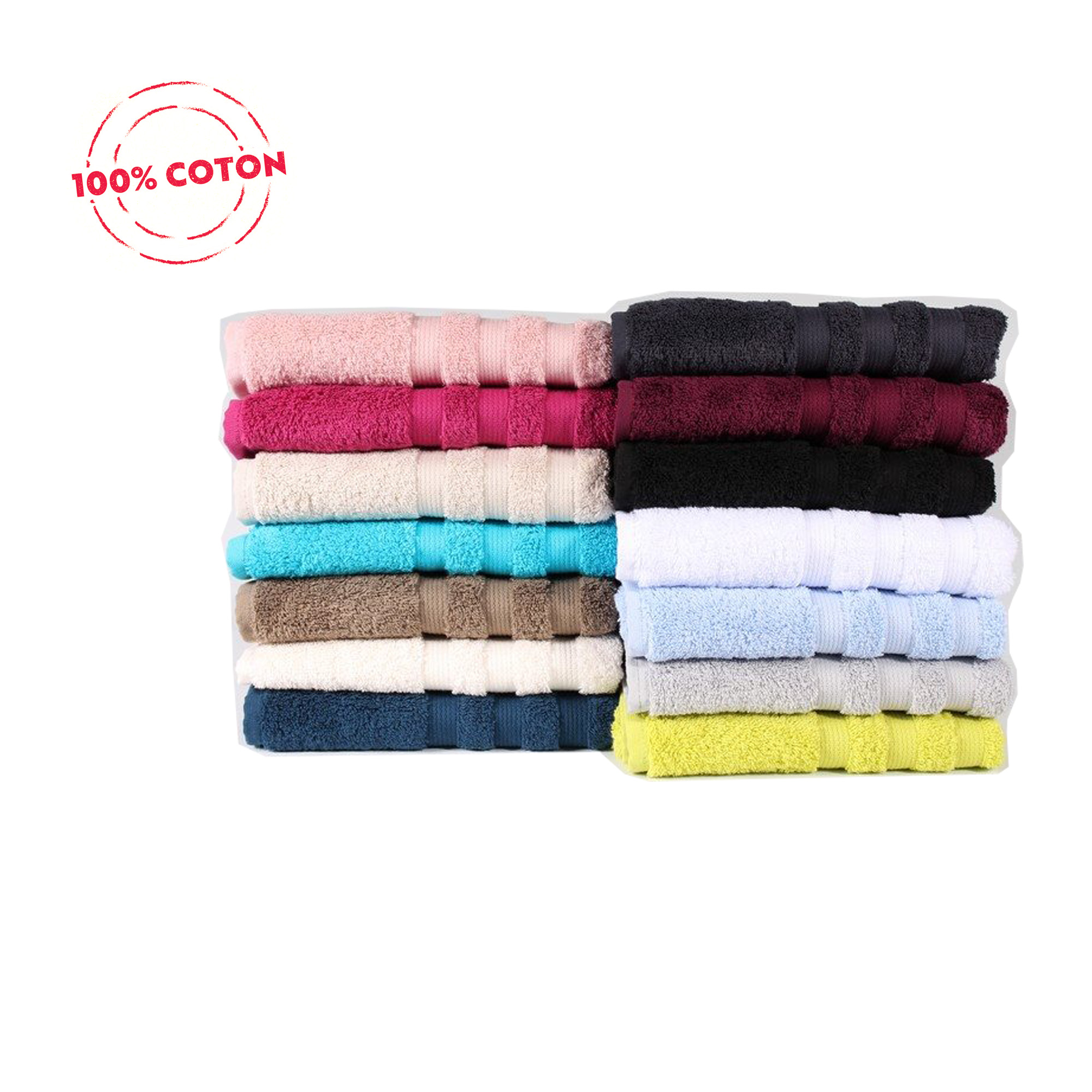 Maison :: Pack de 6 serviettes de bain coton 50*90 cm serviettes épaisses Maison :: Pack de 6 serviettes de bain coton 50*90 cm serviettes épaisses