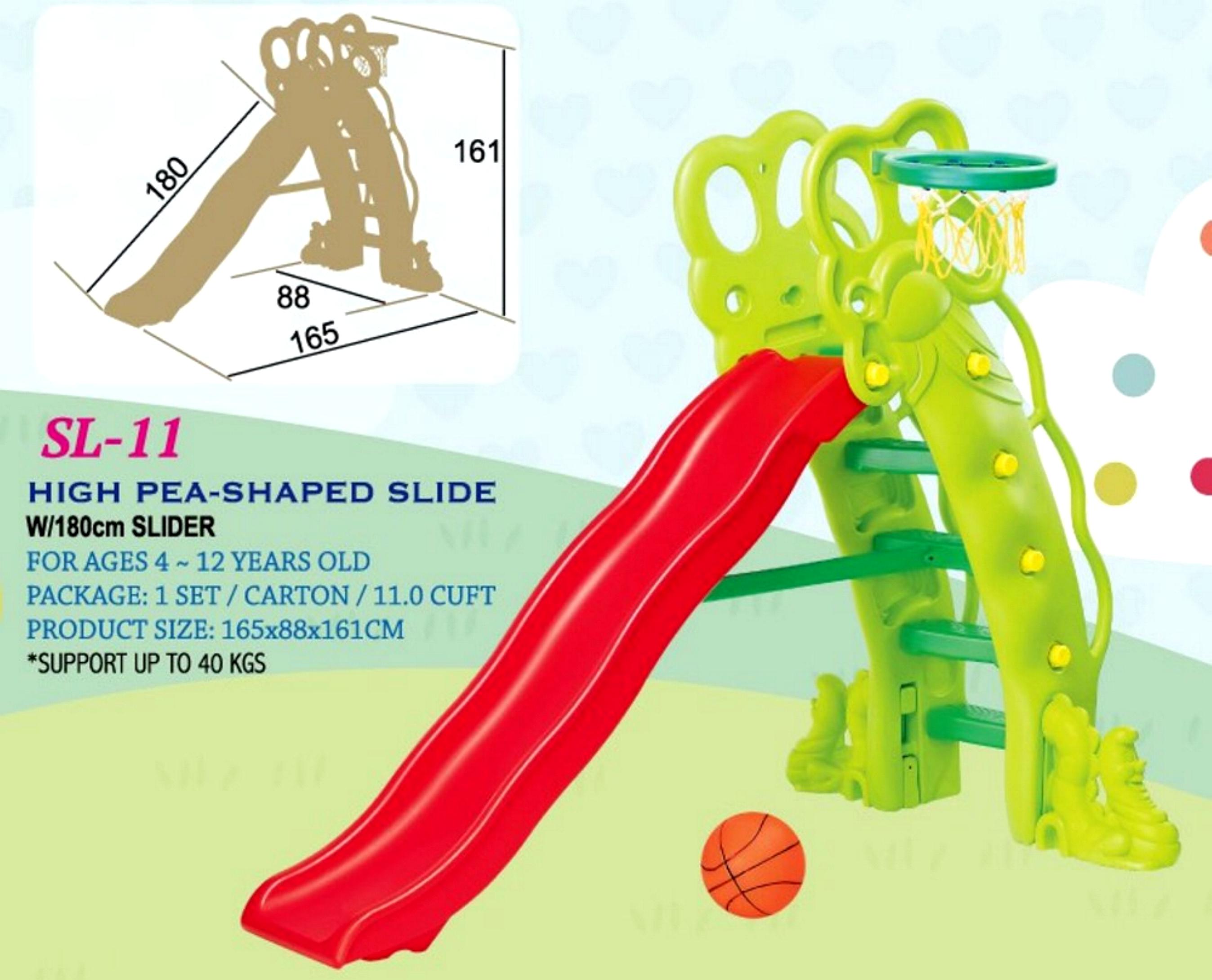 Sport et Loisirs :: TOBOGGAN HIGH PEA SHAPED SLIDE
