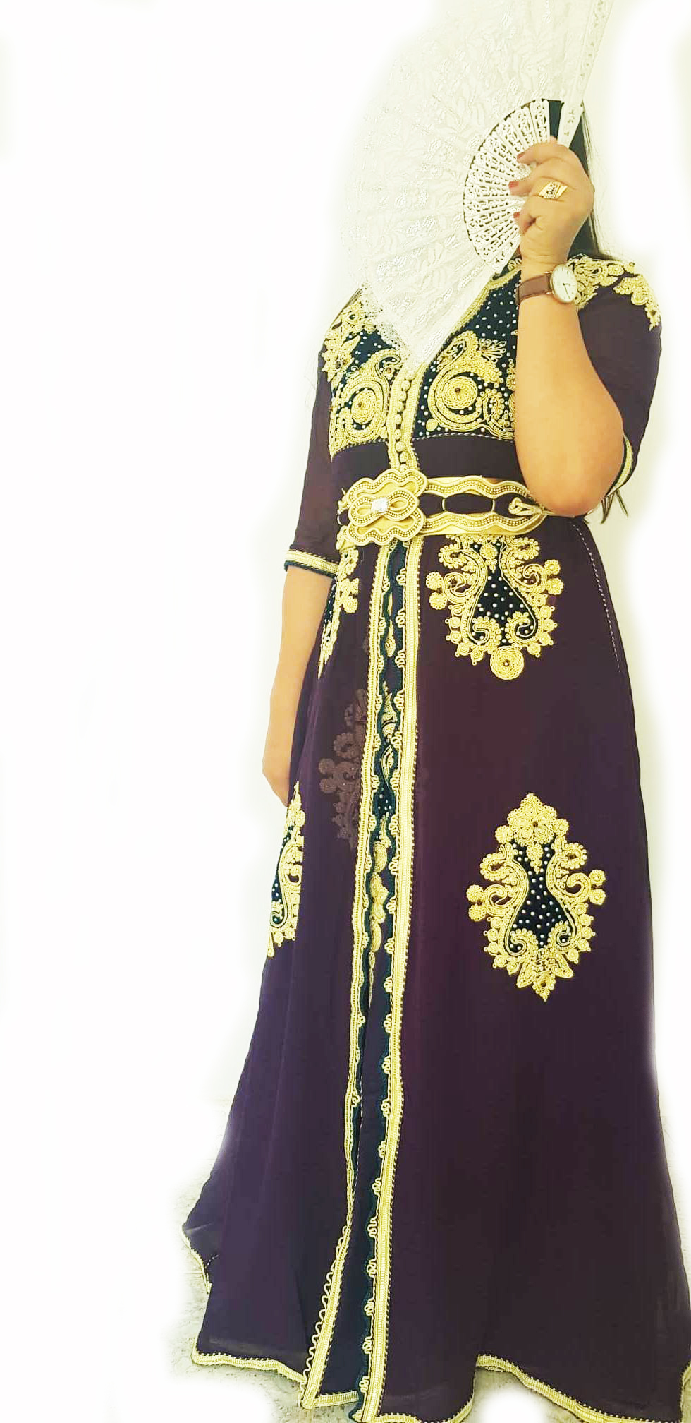Vetements :: Vêtements femme :: CAFTAN TRADITIONNEL EN KATIFA SARI FAIT ...